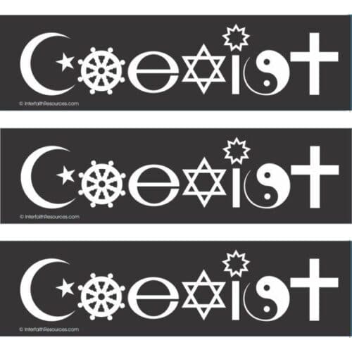 Coexist removable bumper sticker - Bahai Resources