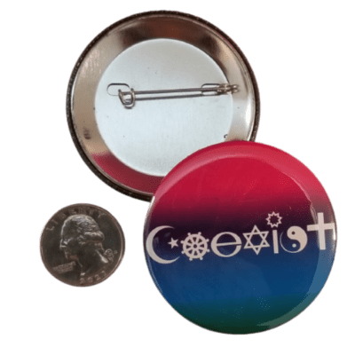 CoExist Button - 2.25" round - Bahai Resources
