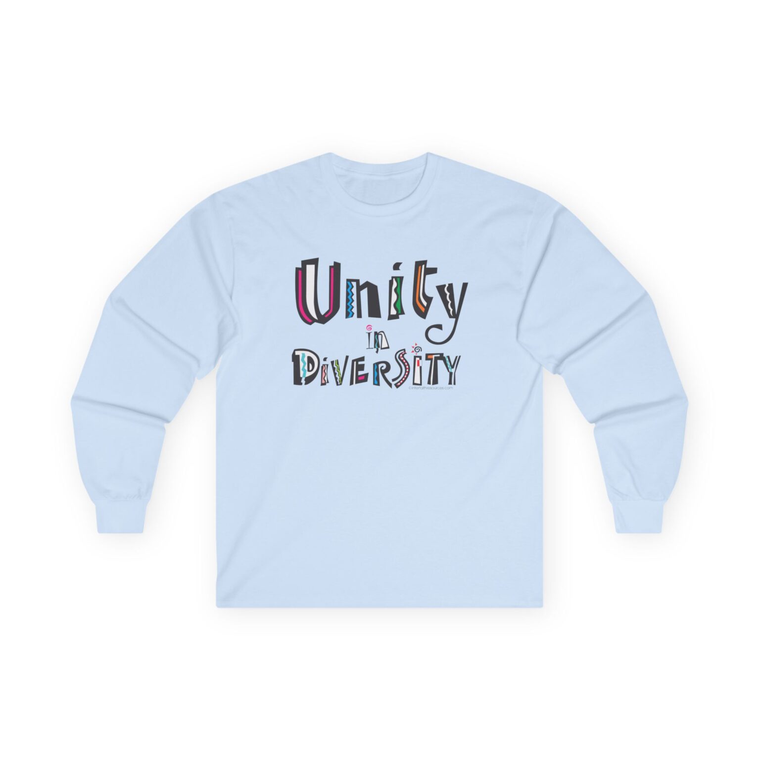 Unity in Diversity Cotton Long Sleeve Tee - Bahai Resources