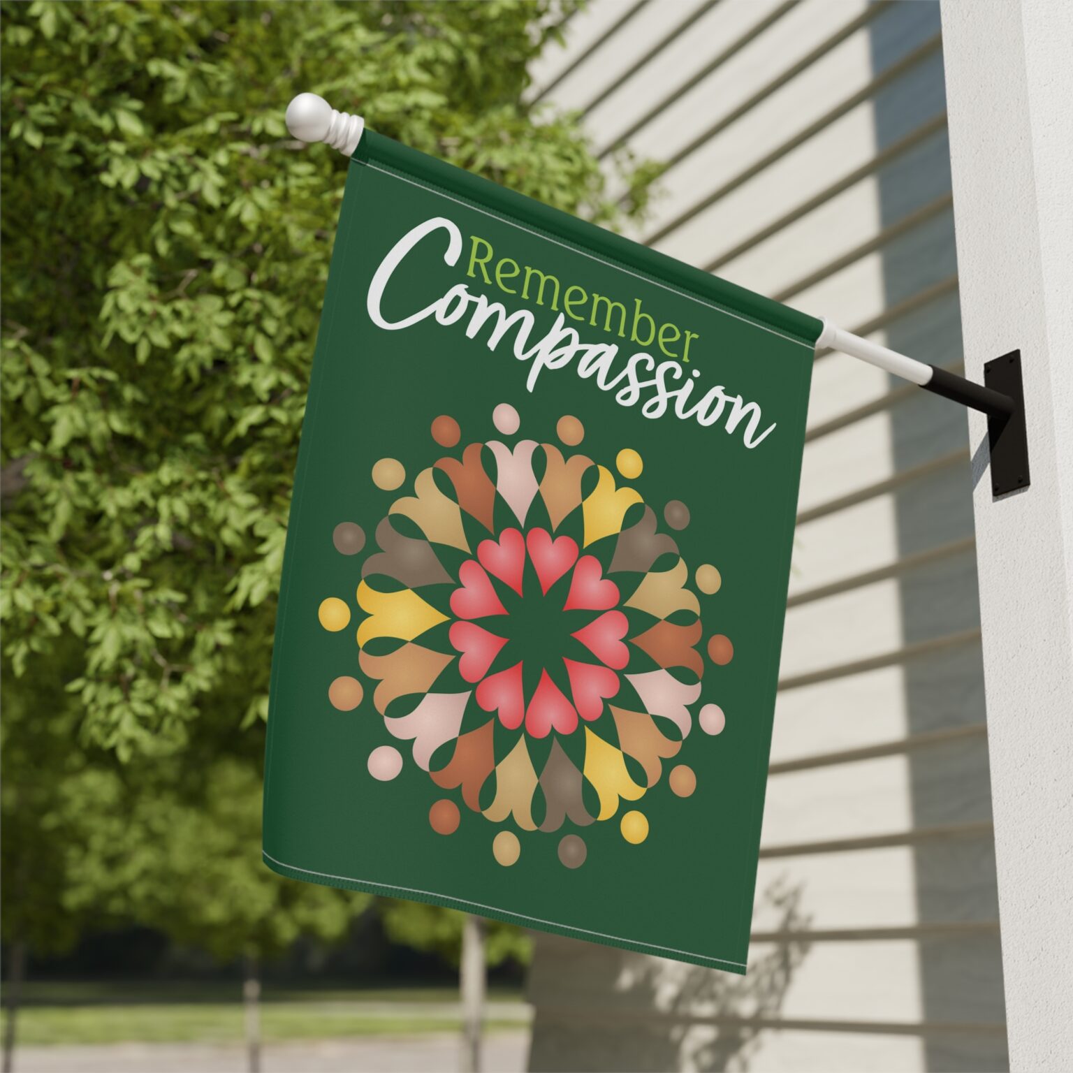 "Remember Compassion" Garden & House Banner - Bahai Resources